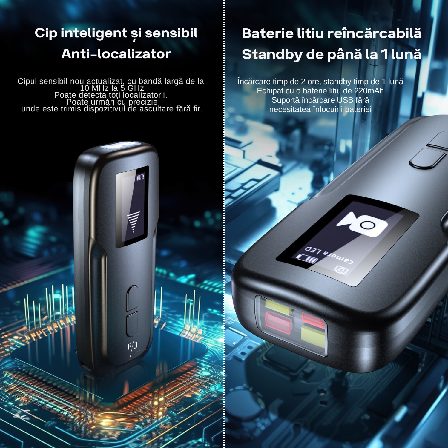 Detector aparate spionaj, EJ PRODUCTS AK500, detecteaza camere ascunse ...