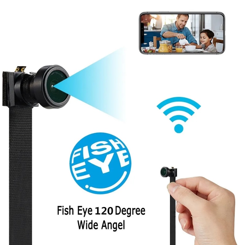 Modul cu Camera Spion iUni IP10i, Wi-Fi, Full HD, Wide Angle, Senzor de ...