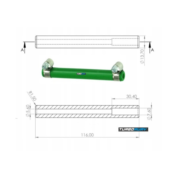 Set furtun pentru senzorul de presiune, Turborury, Dacia Renault ...