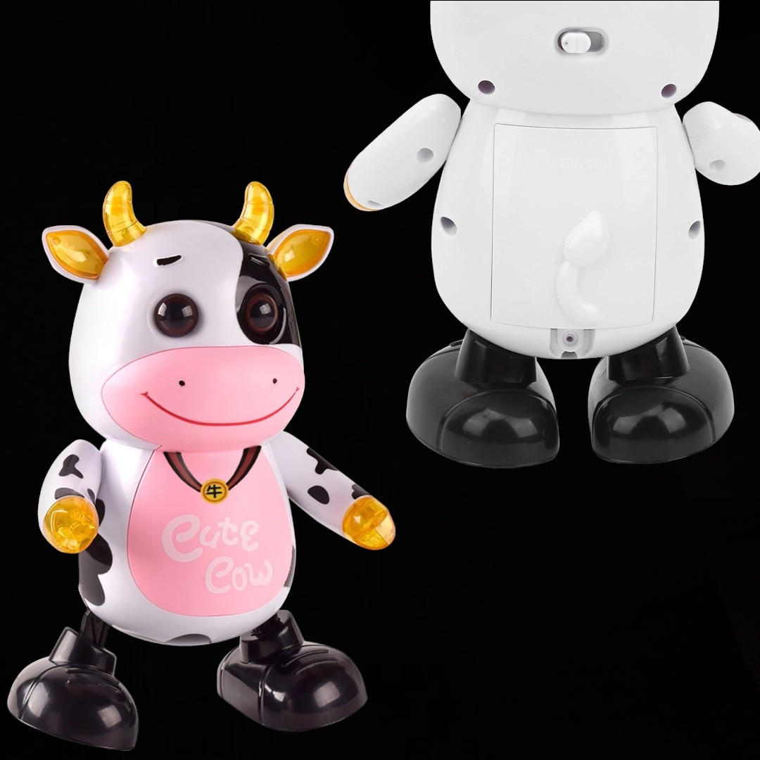 Vacuta dansatoare cu muzica si lumini, jucarie interactiva pentru ...