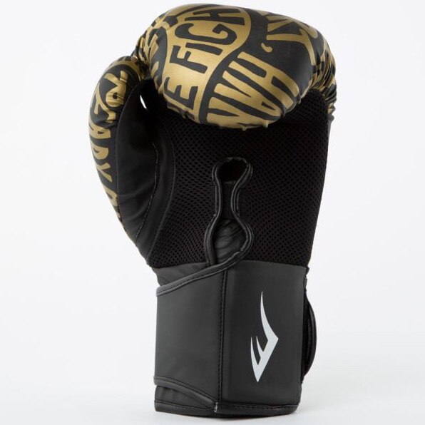 Manusi box Everlast Spark GL 12 oz, negru/auriu - eMAG.ro