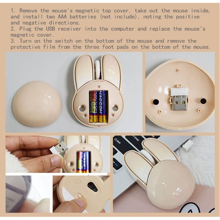 Безжична мишка, playrob, 1200dpi, USB, розова - eMAG.bg