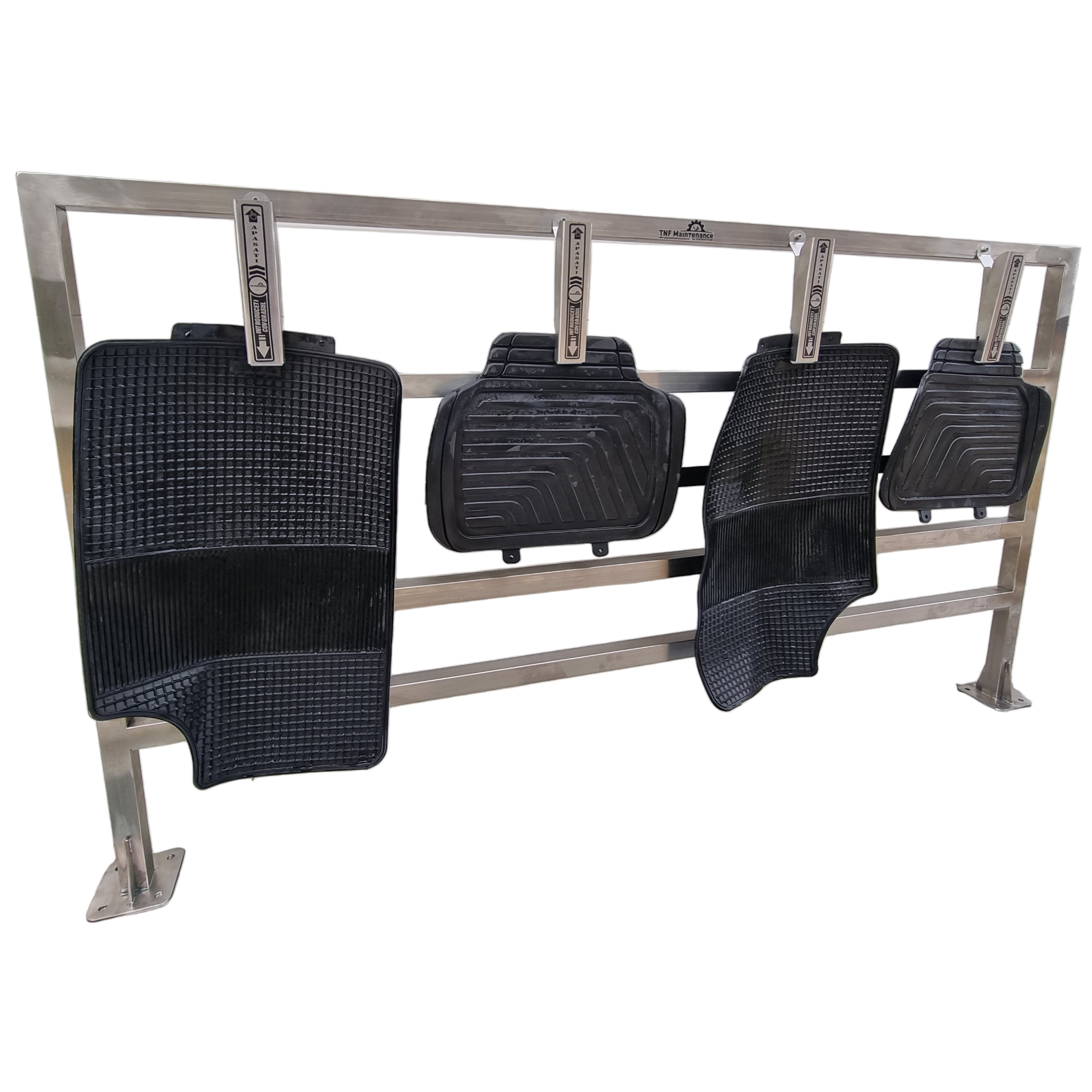 Suport inox cu 4 clesti pentru covorase auto spalatorie clasica self ...