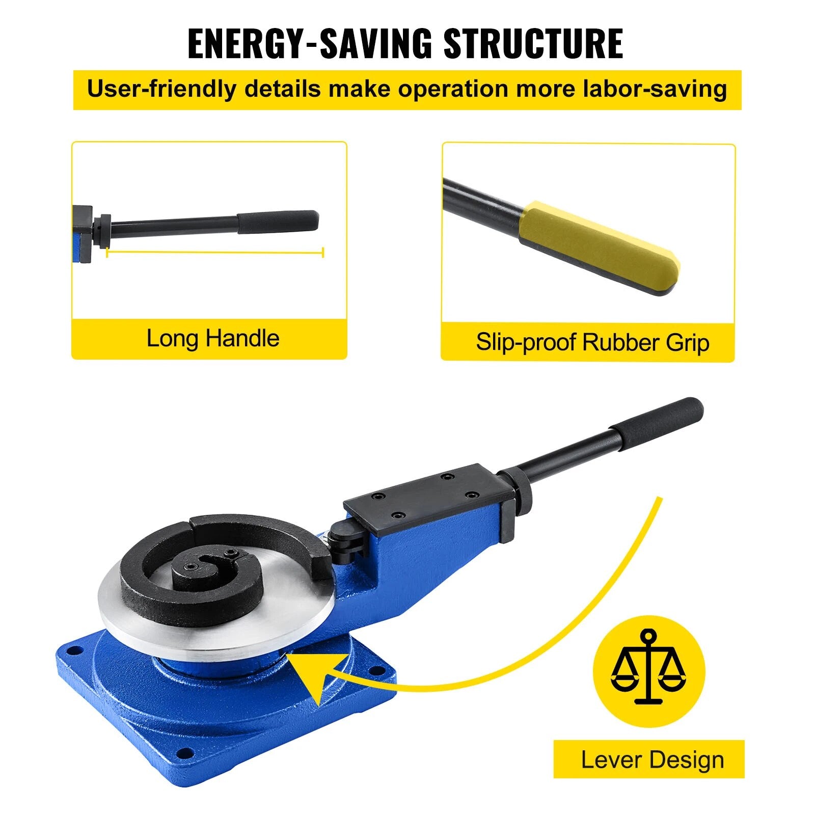 Masina de indoit, hidraulica, 3 Scroll, metal, albastru - eMAG.ro