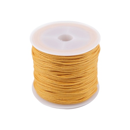 Snur din bumbac cerat, diametru 0, 8 mm, lungime 25 m, Galben - eMAG.ro