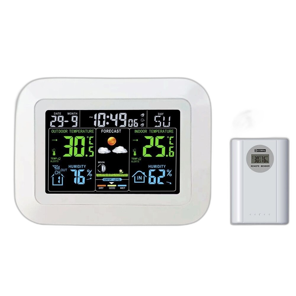 Statie meteo digitala cu ceas, afisaj color, higrometru - eMAG.ro