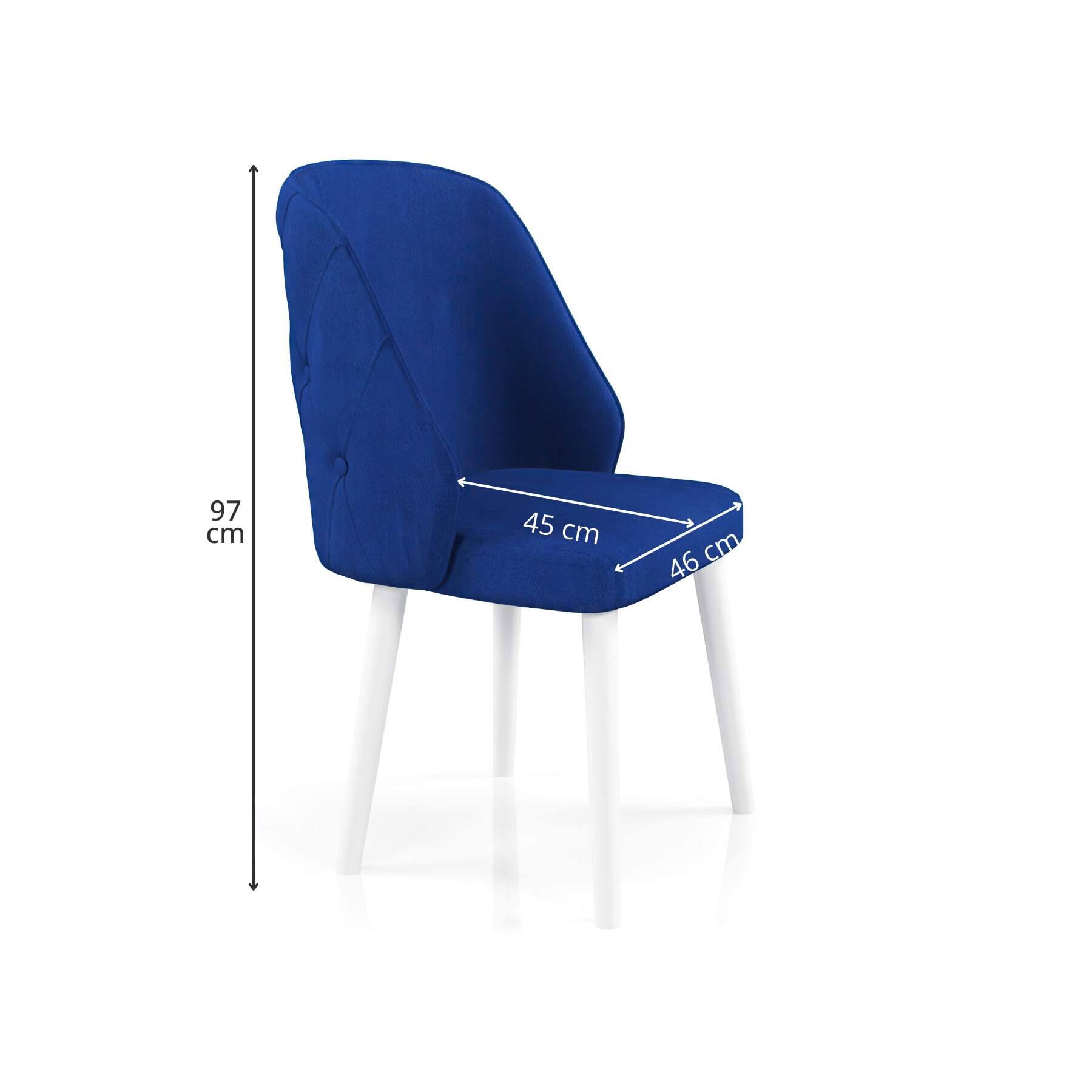 Székkészlet 4 db Babyface Lexus kék (fehér lábak) HAMAN - eMAG.hu