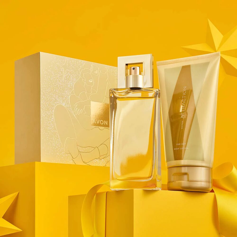 Cutie 2 produse, Attraction pentru Ea, Avon- Apa de parfum 50 ml si ...