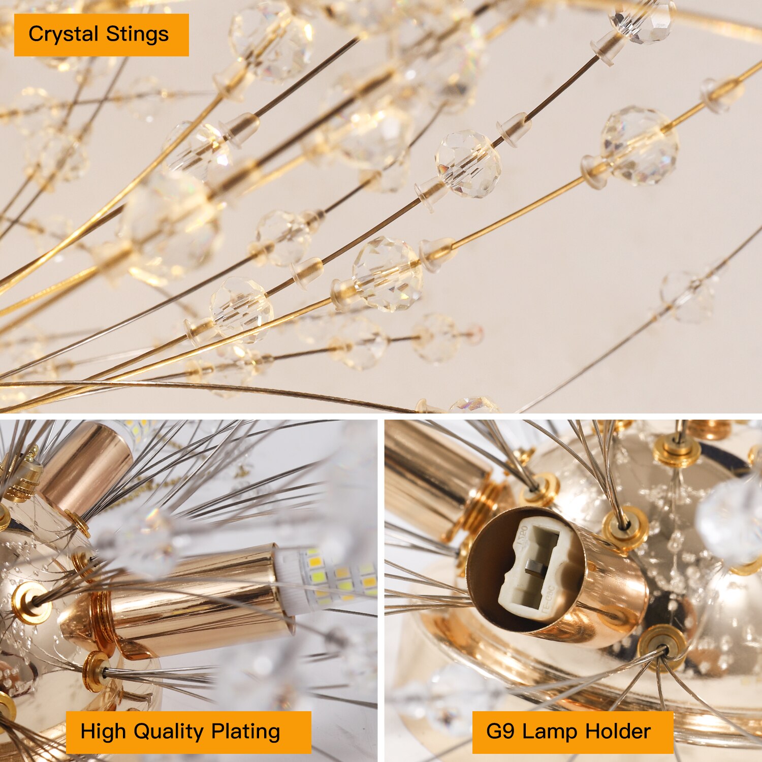 Plafoniera Cu Led-Uri Crystal Ceiling, Goeco, Reglabila, Lumina ...