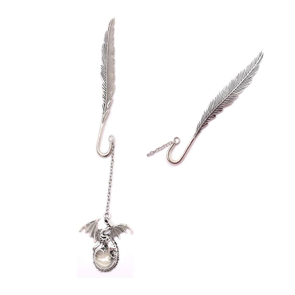 Semn de carte pana cu micul dragon zburator, Vaxiuja, 11.5 cm, tip semn ...