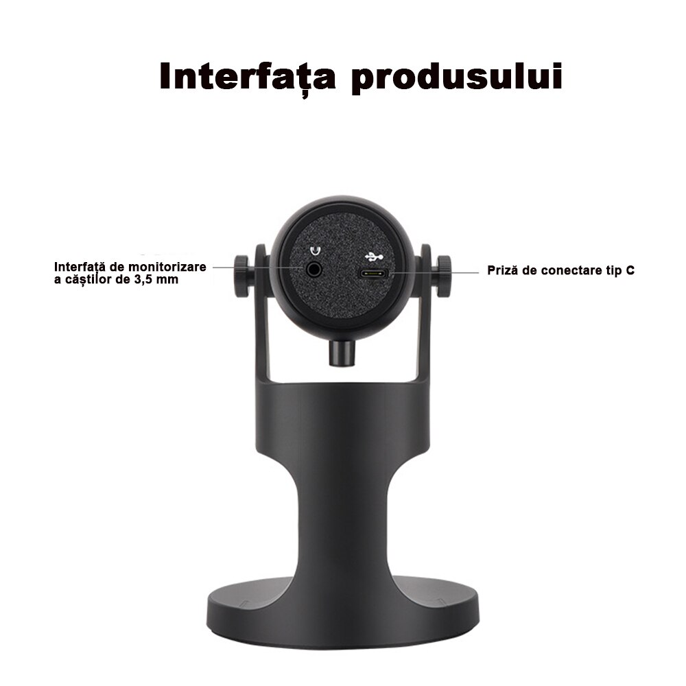 Microfon condensator, Vaxiuja, USB, zoom, reducere zgomot fundal ...