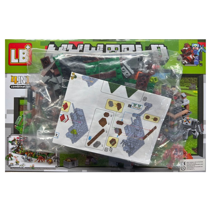 Set de constructie Minecraft LB My World 4 in 1, 222 piese - eMAG.ro