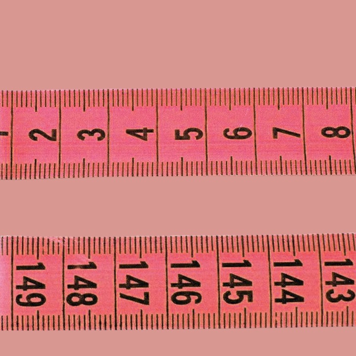 Centimetru de croitorie 2 fete, lungime 150 cm, Rosu - eMAG.ro