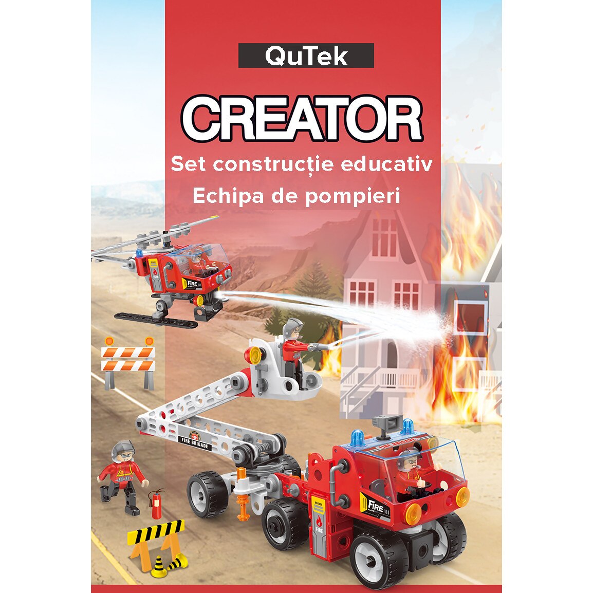 Set educational 187 piese Echipa de Interventie, Pompieri, STEM ...