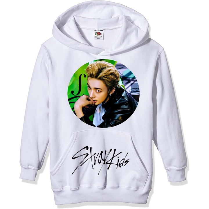 Személyre szabott pulóver stray kids hyunjin kpop, uniszex, fehér, S ...