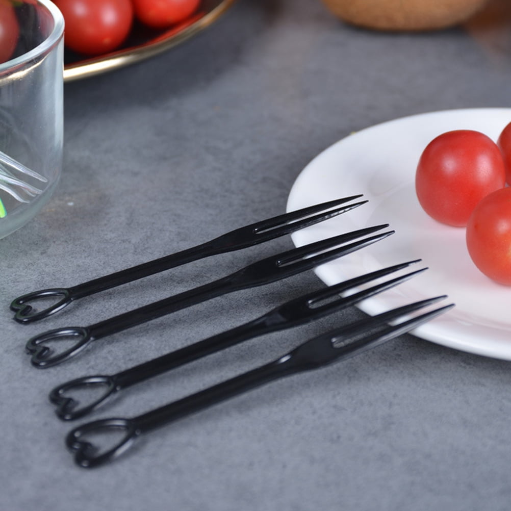 Set 500 furculite unica folosinta, LLWL, Plastic, Pentru fructe/desert ...