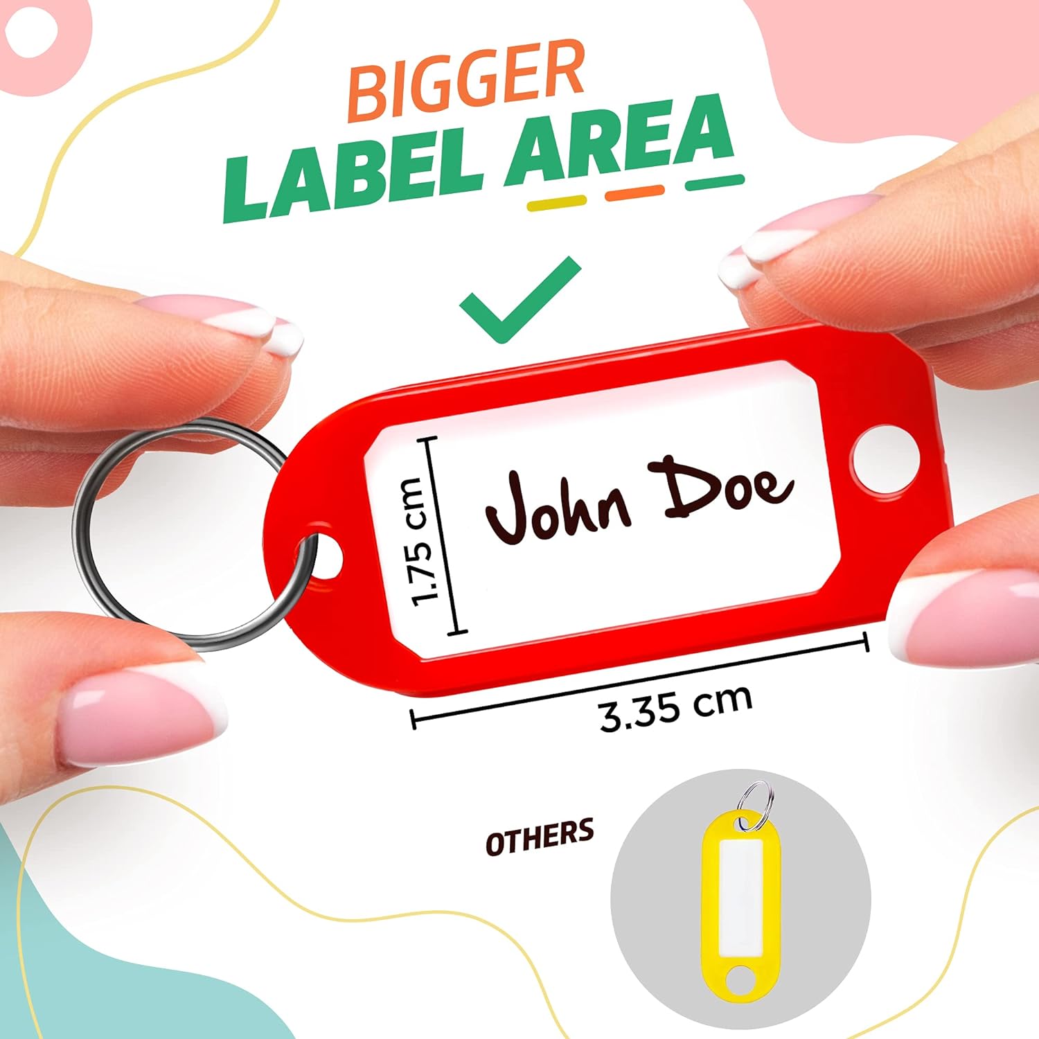 Set 10 etichete pentru chei, LLWL, Plastic, Multicolor - eMAG.ro