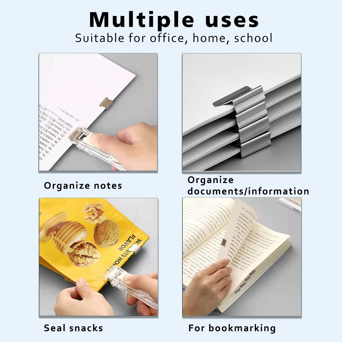 Capsator cu clema, LLWL, Plastic/Metalic, Alb - eMAG.ro