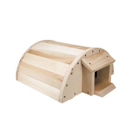 Adapost Arici cu terasa, lemn natural100%, 400 x 380 x 195mm, Natural ...
