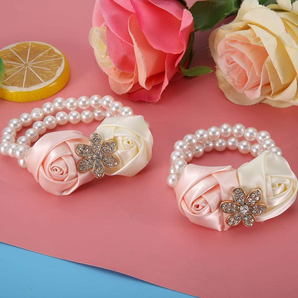 Set de 2 bratari pentru nunta, Llwl, Roz/Alb - eMAG.ro