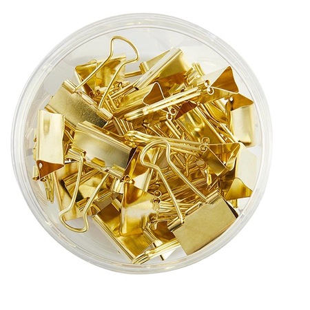 Set 48 clipsuri documente, LLWL, Metal, Auriu - eMAG.ro