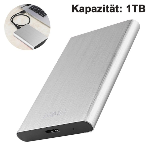 Hard disk extern, LLWL, Metal, Portabil, 1 TB, Argintiu - eMAG.ro