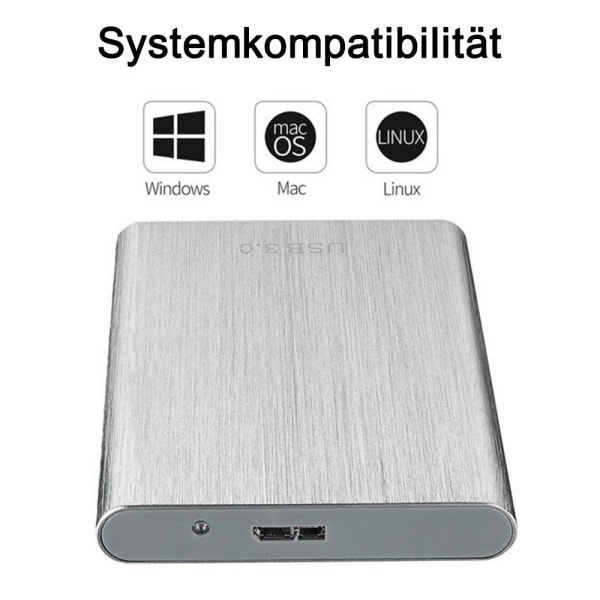 Hard disk extern, LLWL, Metal, Portabil, 1 TB, Argintiu - eMAG.ro