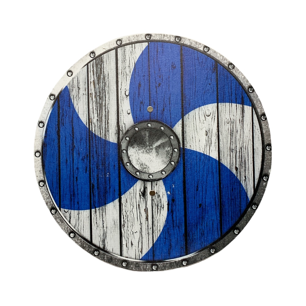 Scut, Widmann, Rotund, Lemn, 40 x 40 cm, Alb/Albastru - eMAG.ro