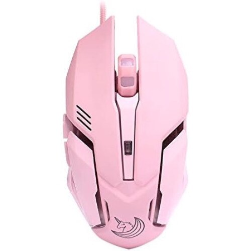 Mouse silentios de gaming JeiibrZui, LED, Roz - eMAG.ro