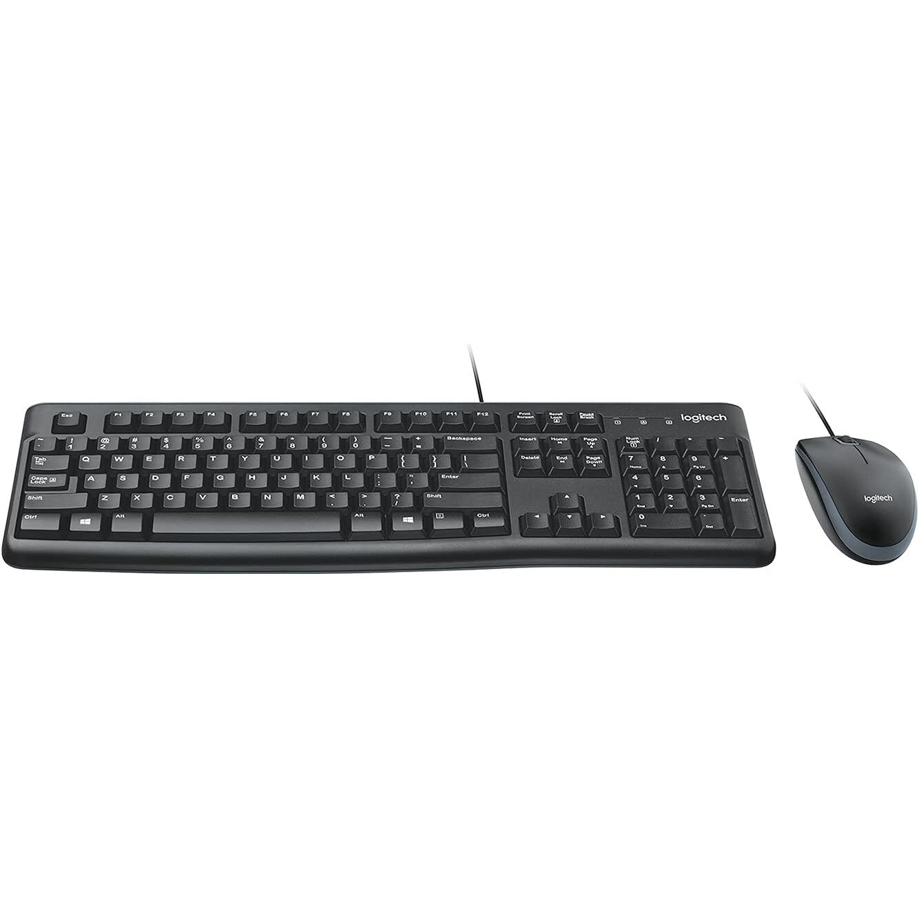 Set tastatura + mouse cu fir Logitech MK120, Negru - eMAG.ro