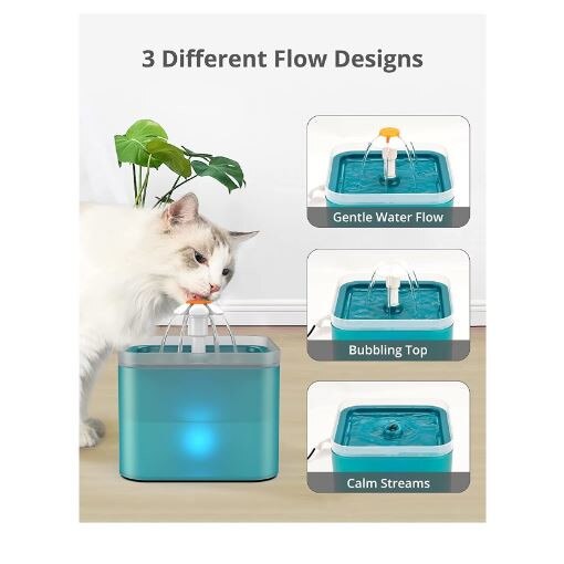 Distribuitor automat de apa, BeSmart Pet 2L, Ultra silentios, 3 moduri ...
