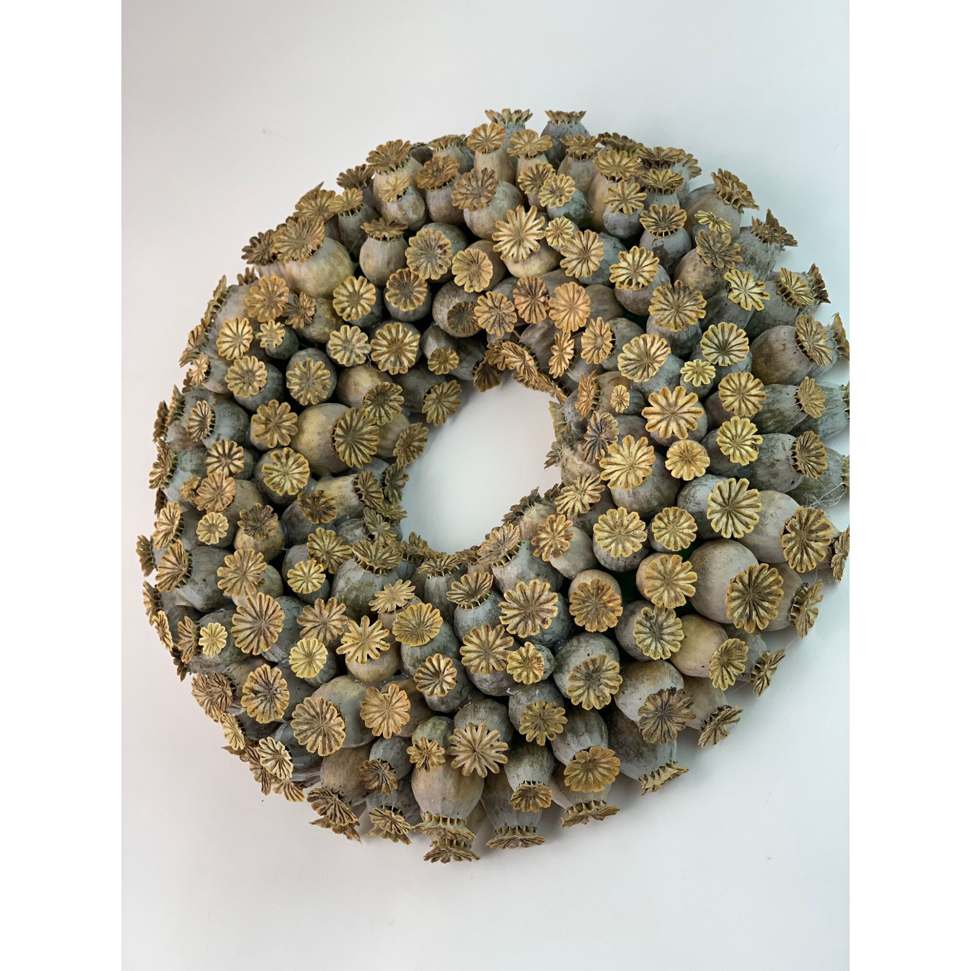 Coronita pemtru usa realizata cu mac uscat, natur, 30 cm - eMAG.ro