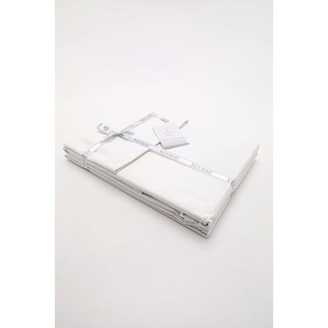 Set de dormit Ecosse, Glory White, 100% bumbac, husa pilota 160x220 ...