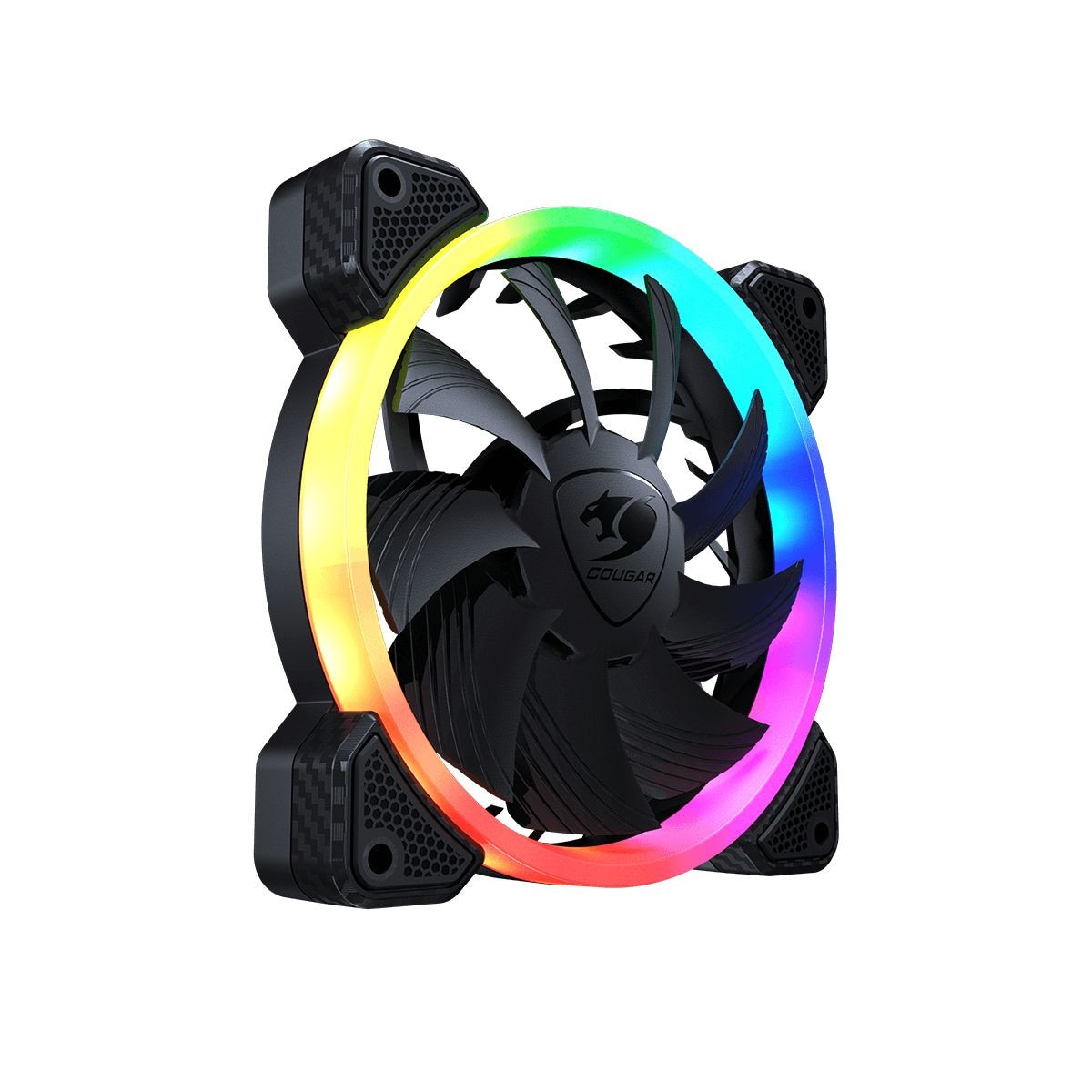 Set 3 ventilatoare PC, Cougar, Vortex VK120, RGB, Negru - eMAG.ro