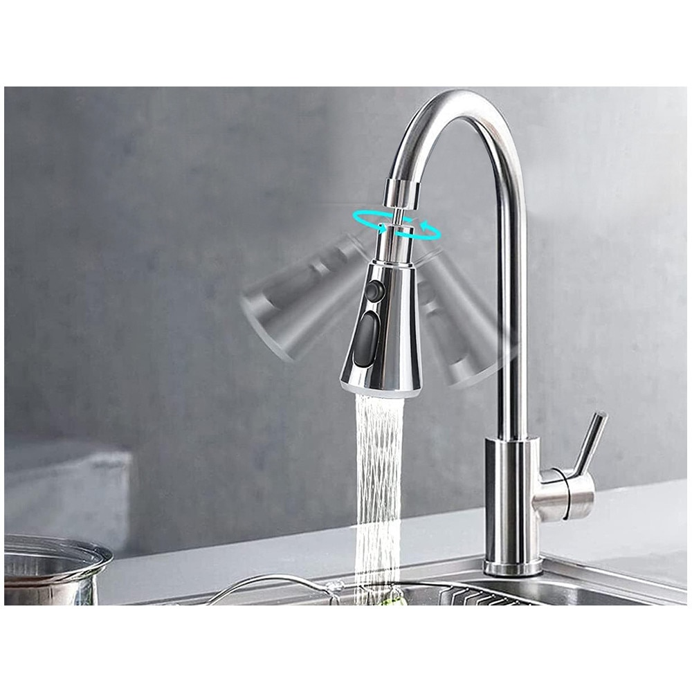 Forgatható csaptelep levegőztető, 3 szórási mód, G1/2 menet, egyszerű ...