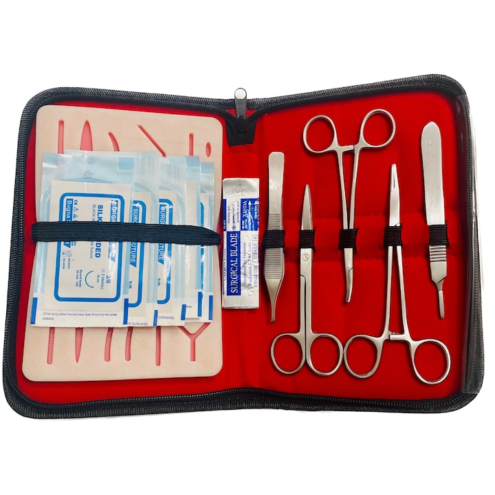 Kit profesional pentru practicarea suturilor chirurgicale cu 5 ...