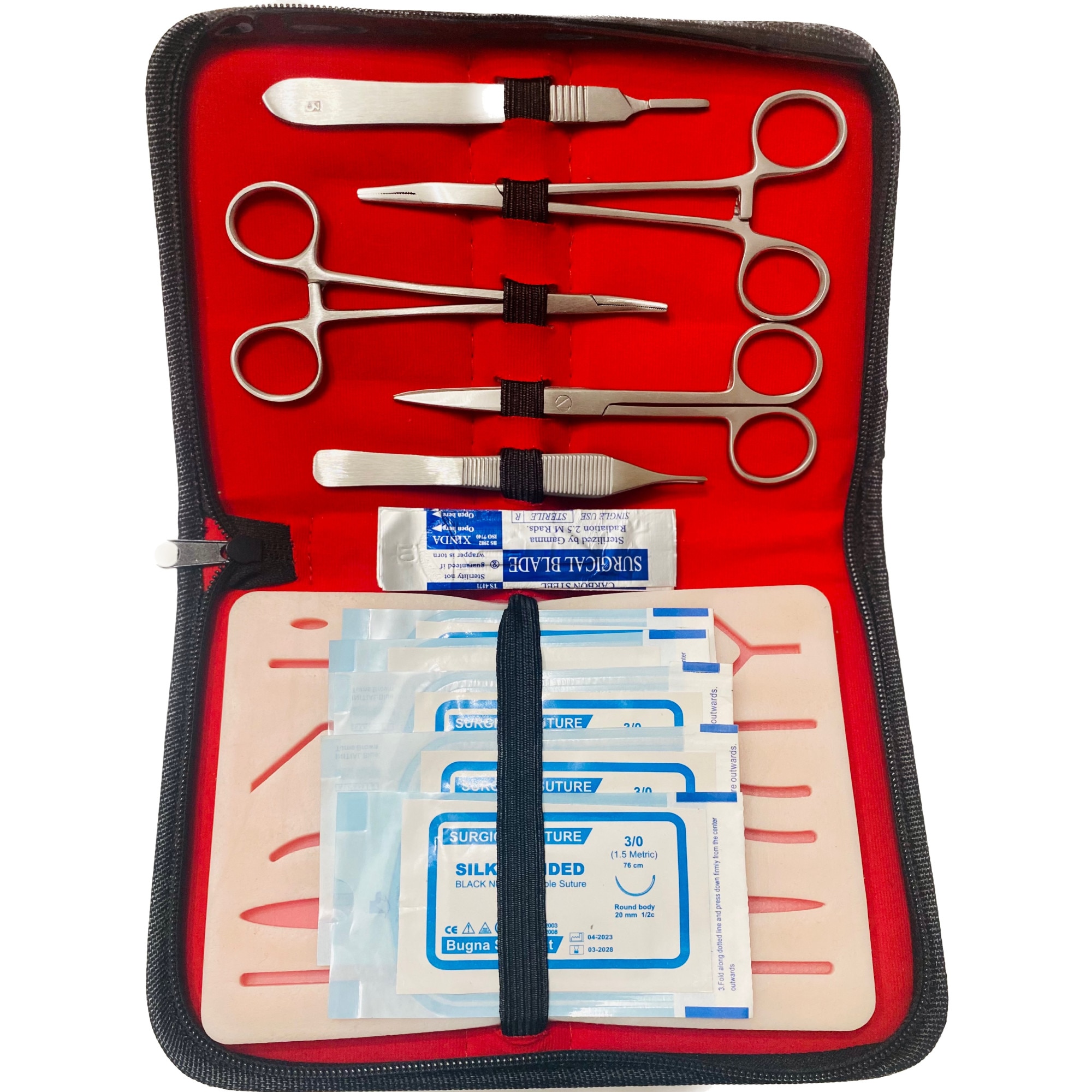 Kit profesional pentru practicarea suturilor chirurgicale cu 5 ...