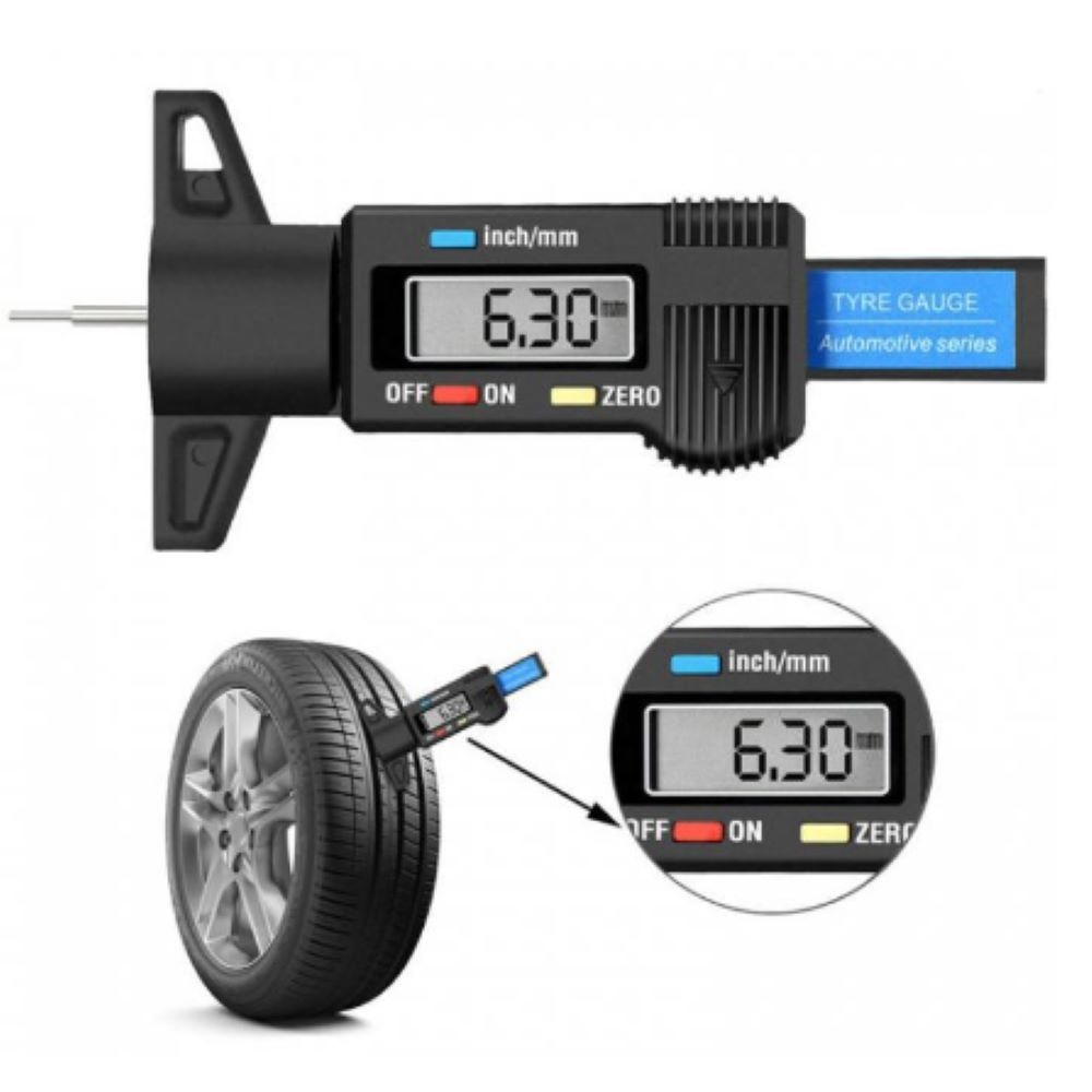 Indicator de adancime anvelope auto, Digital, Negru - eMAG.ro