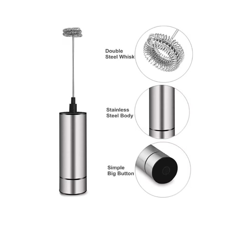 Mini mixer electric Stuffix®, cu baterii pentru a face spuma de lapte ...