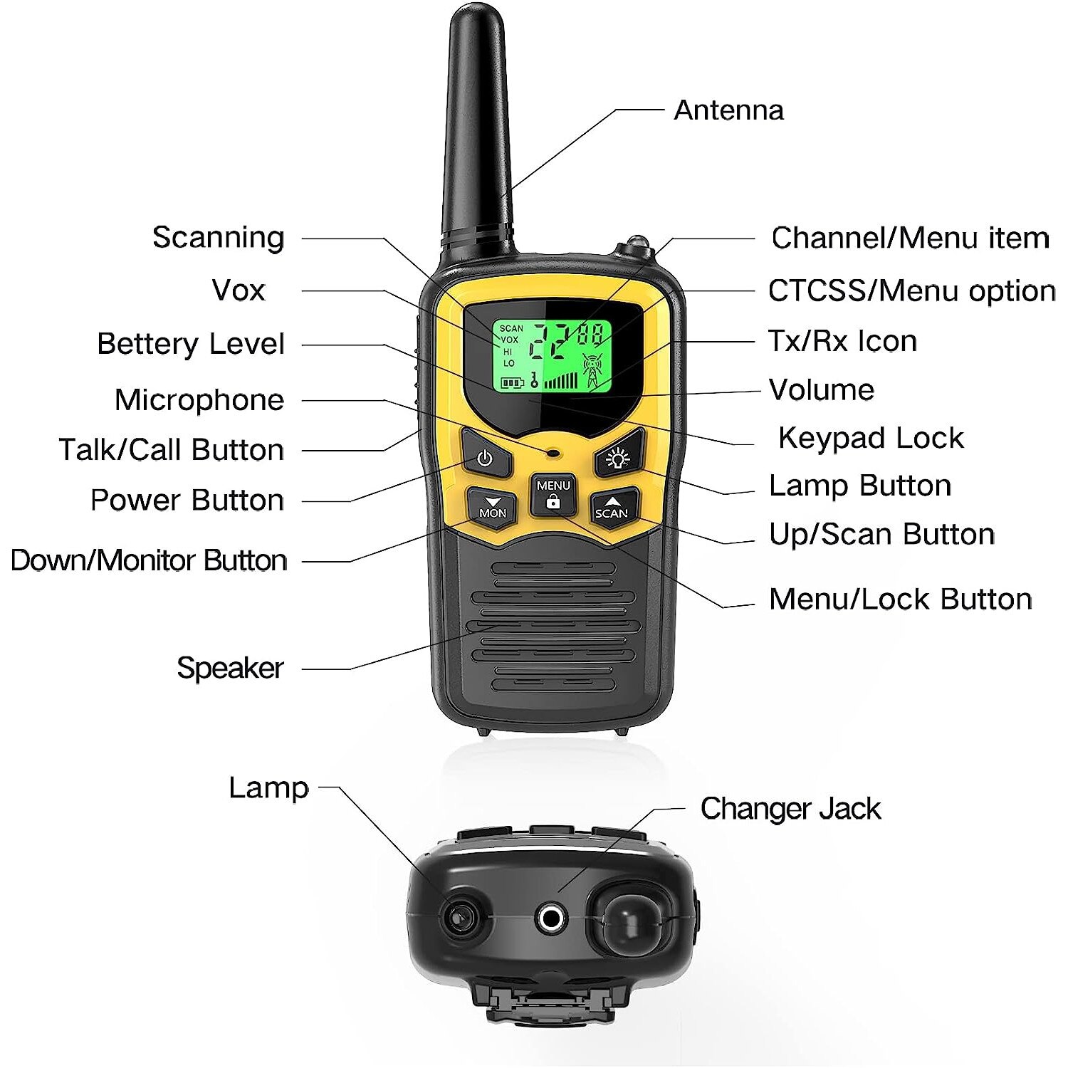 2x hordozható sugárzó rádióállomás, Walkie Talkie MOSMAOO ...