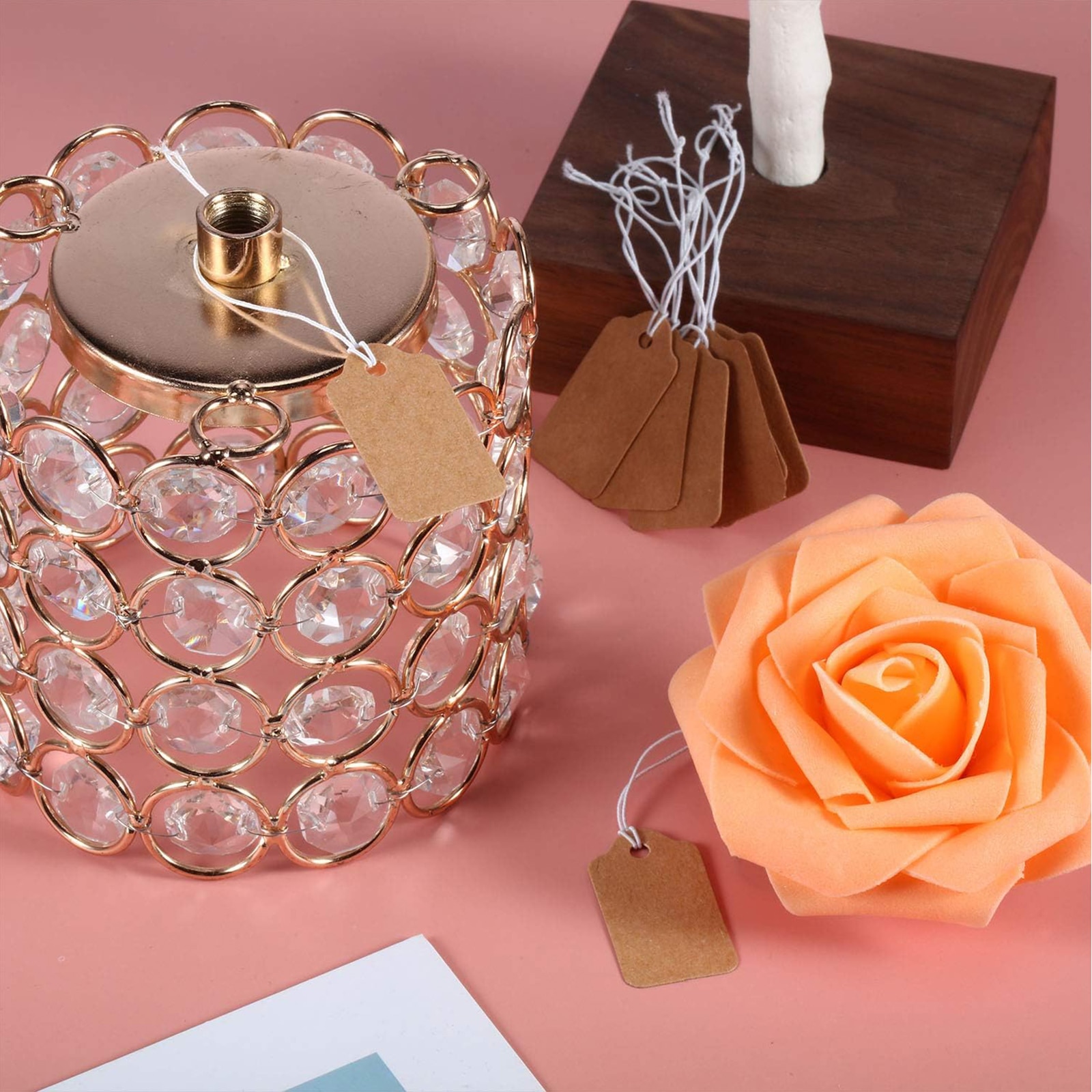 Set 500 etichete cu sirul, NUODWELL, Convenabil de utilizat si de indepartat, Cu suficient ...