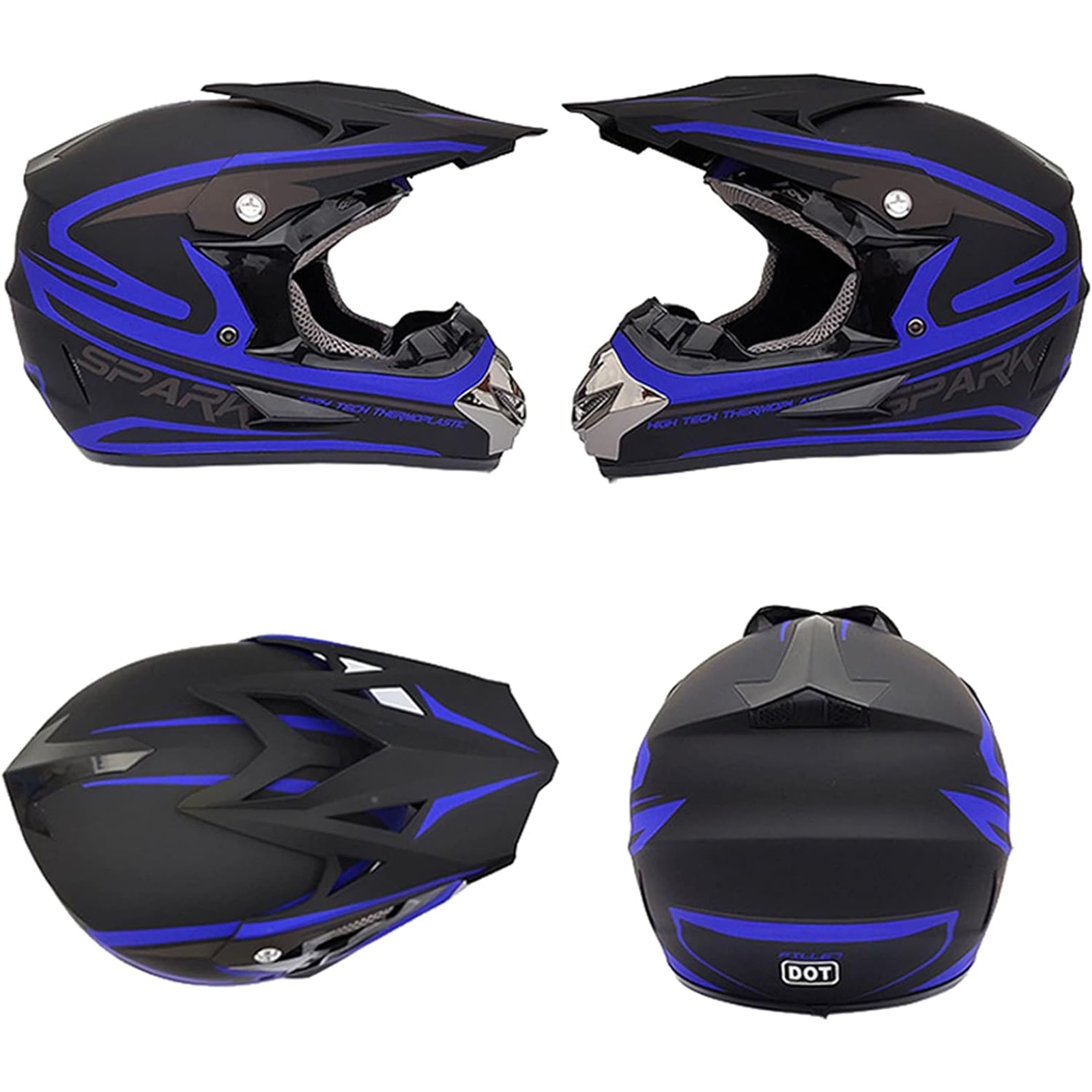 Set Casca Cross/Enduro/Atv AHP-High, NUODWELL, 4 piese, cu ochelari ...