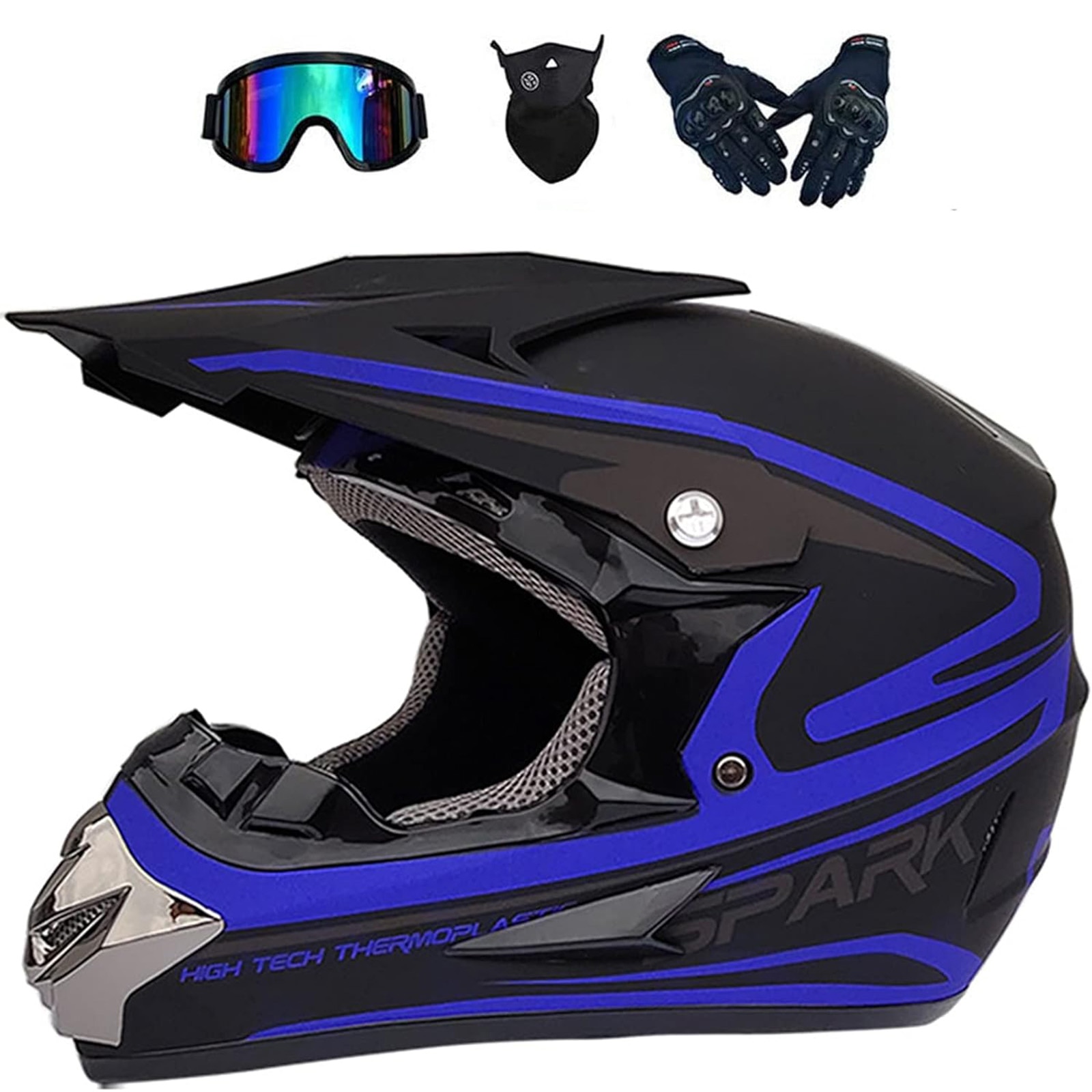 Set Casca Cross/Enduro/Atv AHP-High, NUODWELL, 4 piese, cu ochelari ...