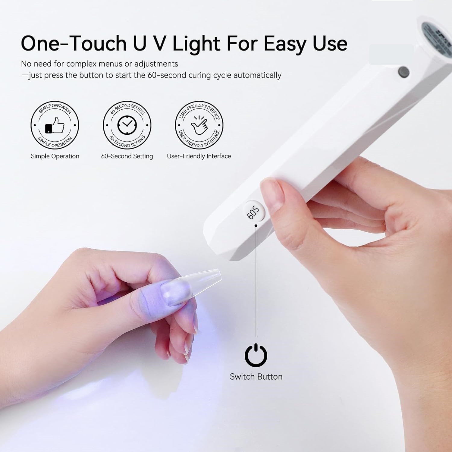 Lampa UV LED 2 in 1 pentru unghii, profesionala, portabila fara fir ...
