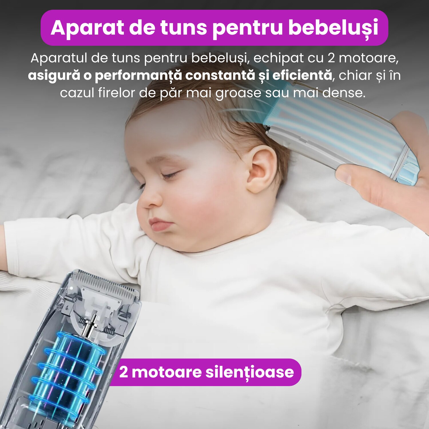 Aparat de Tuns pentru Bebelusi, Copii si Adulti, BRAGUS, 600mAh, 2 ...