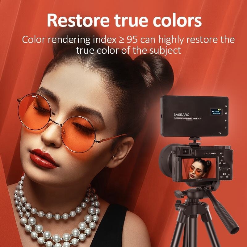 Lampa Studio Profesionala LED BASEARC, Intensitate Reglabila, Baterie ...