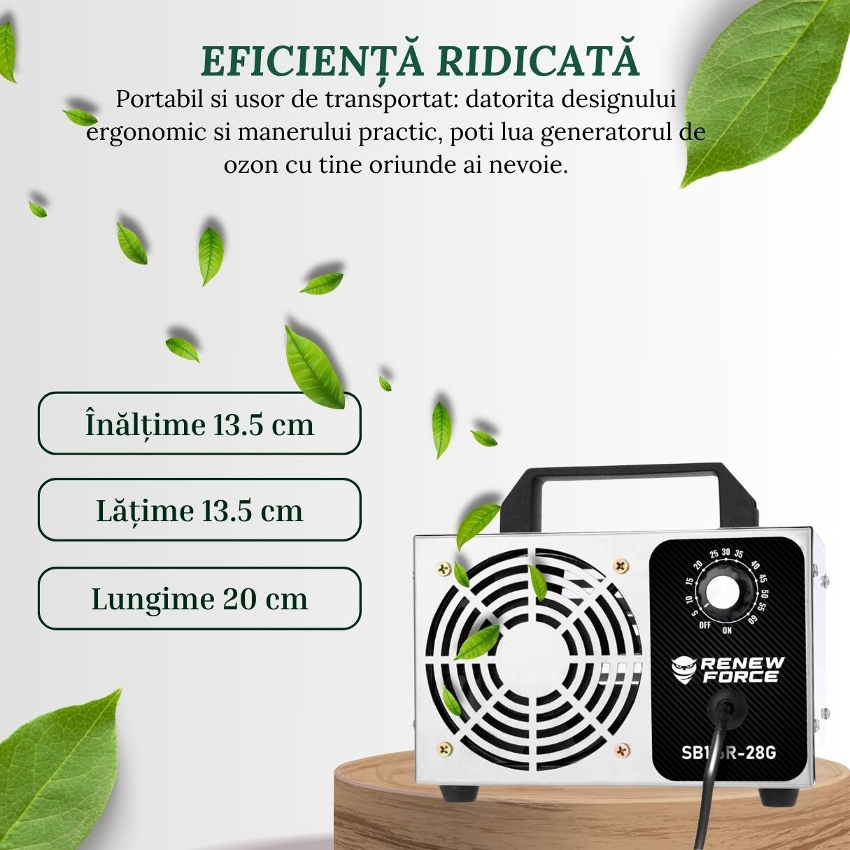 Generator Ozon eMozi 28.000 mg/h: Purificare Avansata, lasand un aer proaspat ca dupa ploaie ...