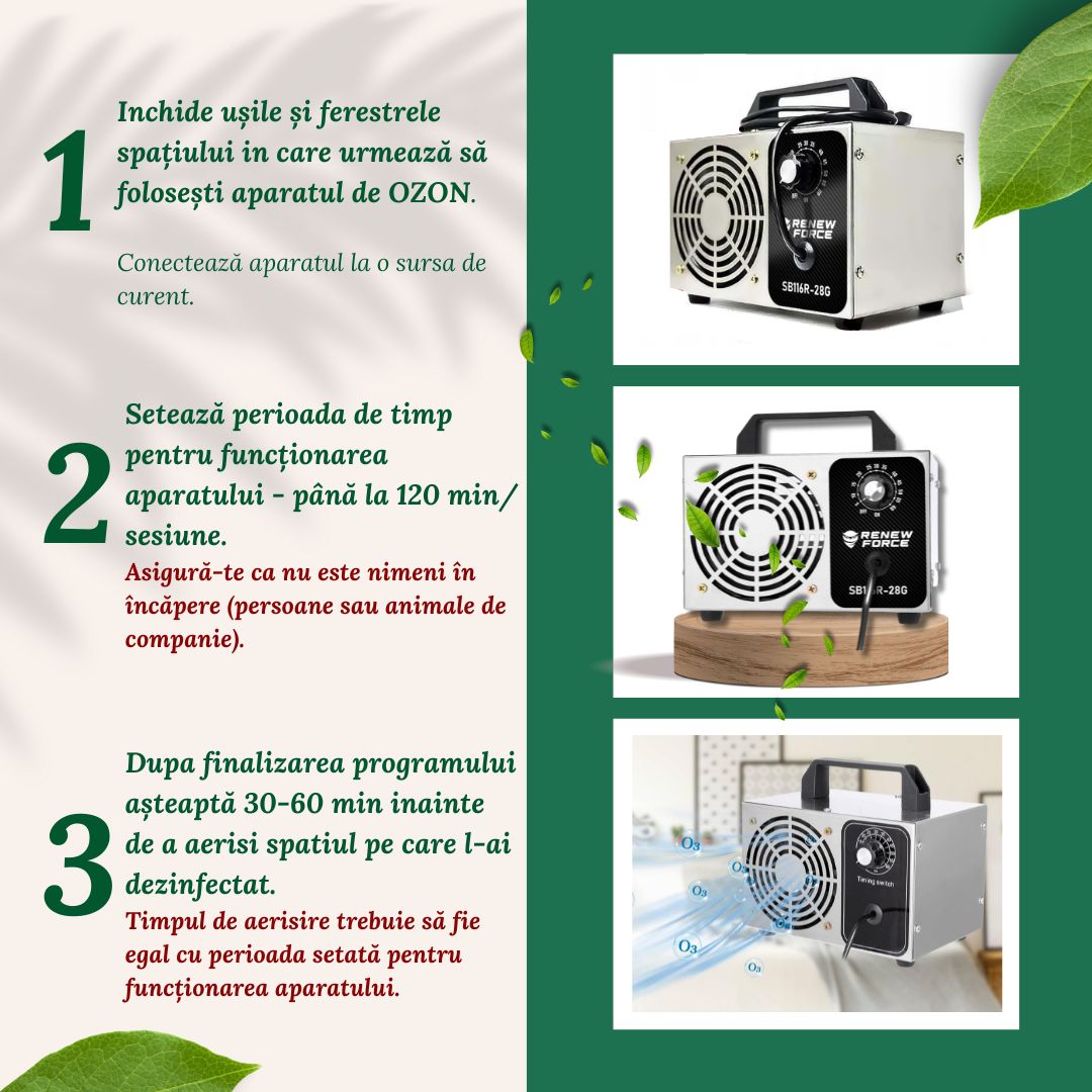 Generator Ozon eMozi 28.000 mg/h: Purificare Avansata, lasand un aer proaspat ca dupa ploaie ...