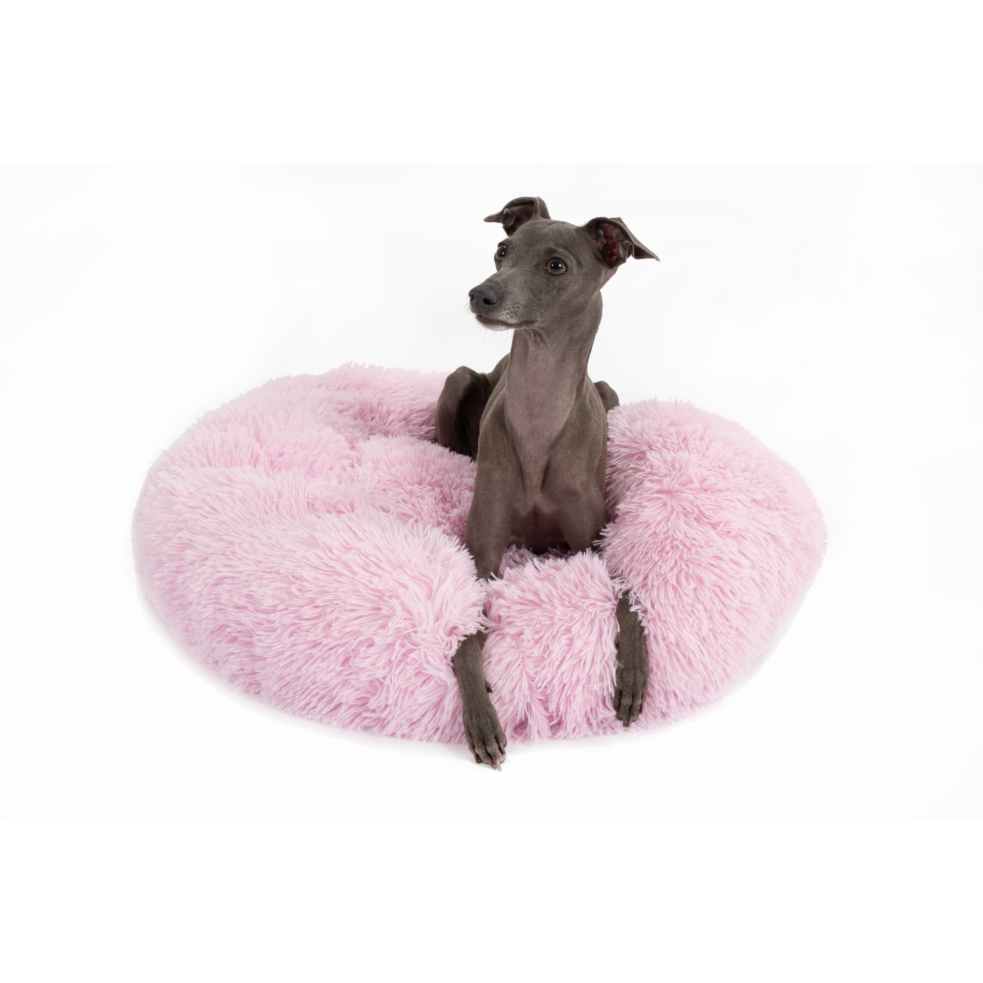 Pat rotund pentru caini si pisici, PuppyJoy, 70 CM, Roz - eMAG.ro