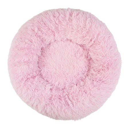 Pat rotund pentru caini si pisici, PuppyJoy, 70 CM, Roz - eMAG.ro